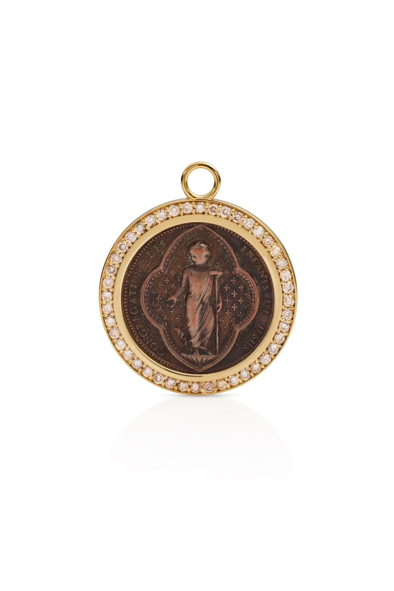 Congregation Medal With Diamonds - Trilogy - Susan Saffron Jewelry