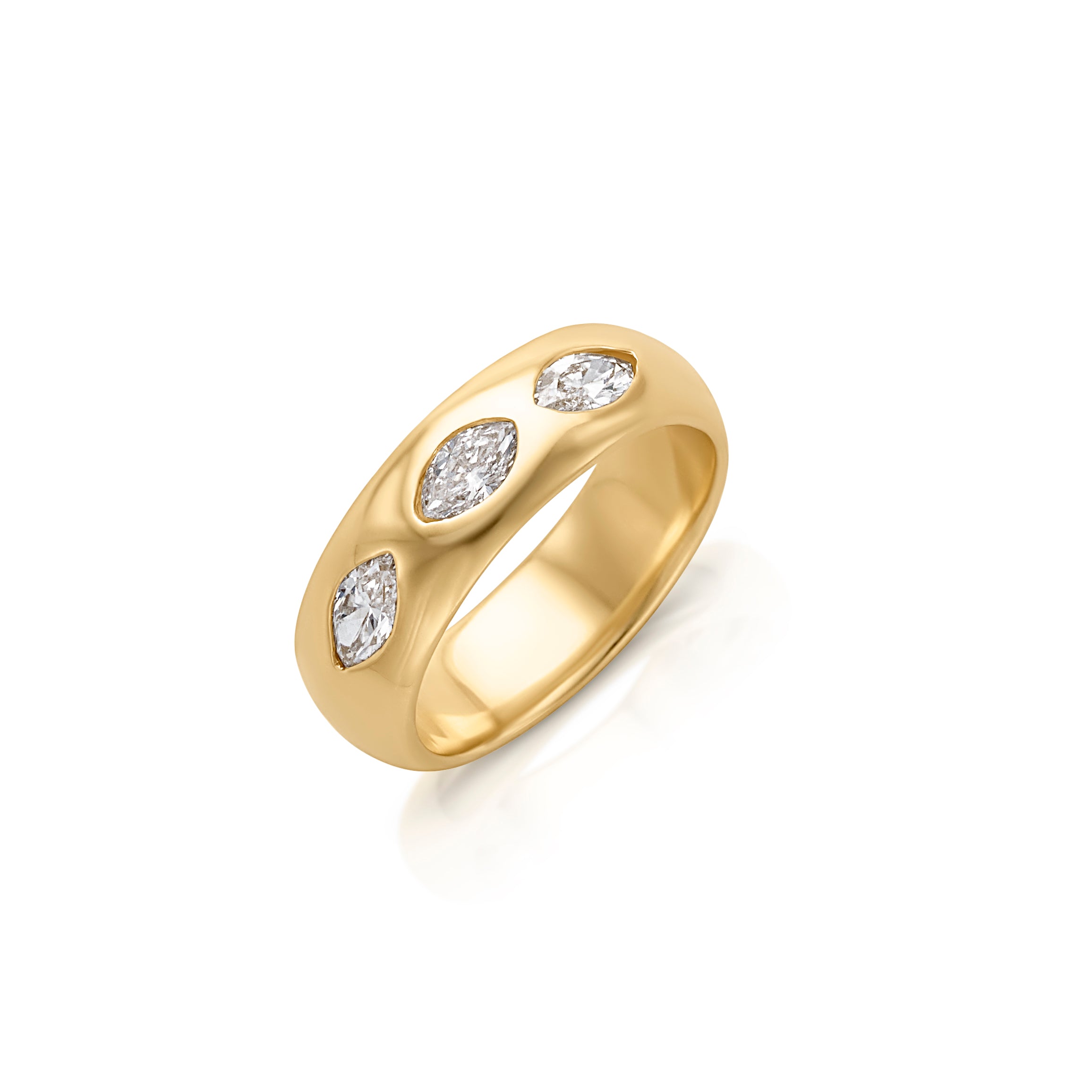 18KY 3 Marquise Diamond Band – Susan Saffron Jewelry