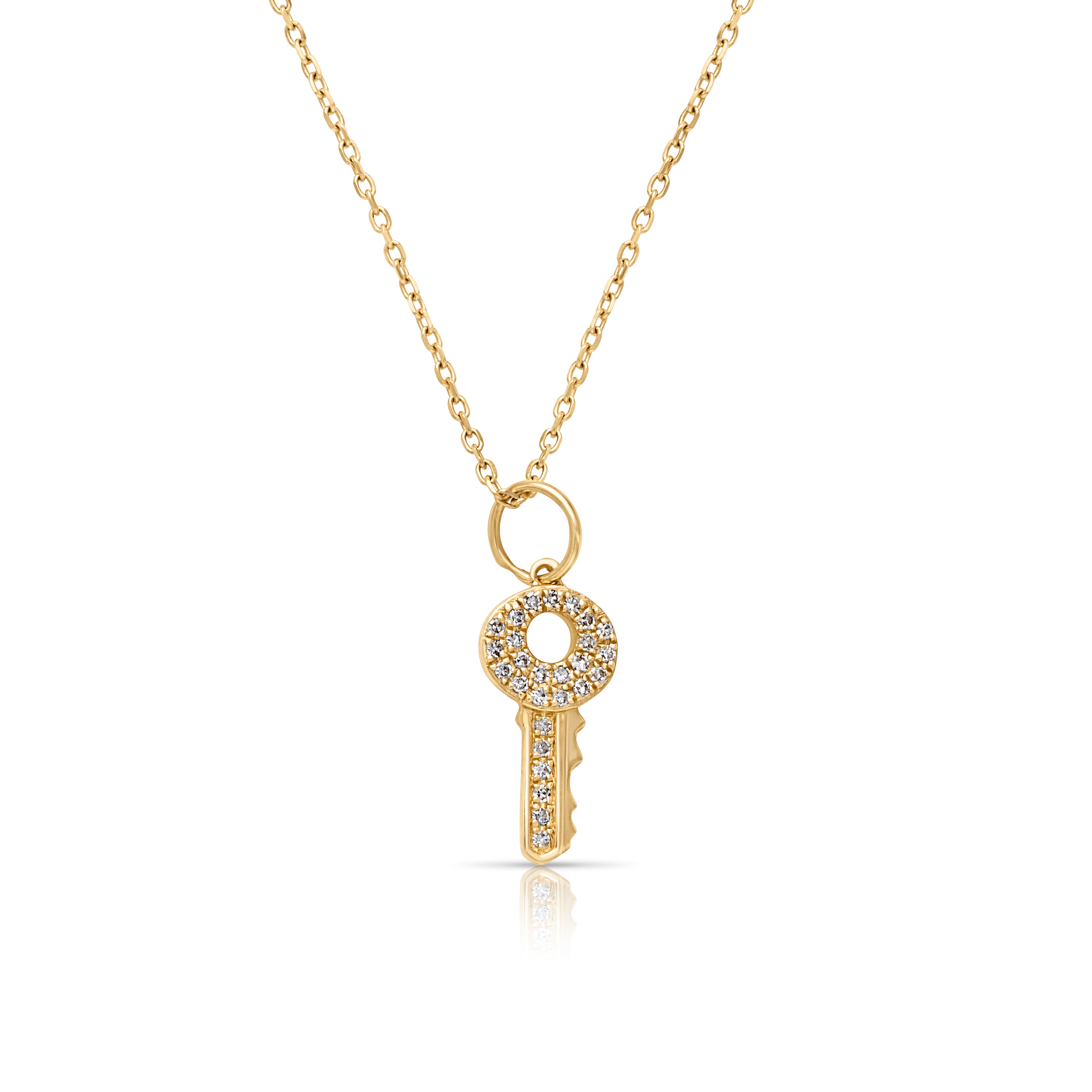 14KY Pave Key Necklace – Susan Saffron Jewelry
