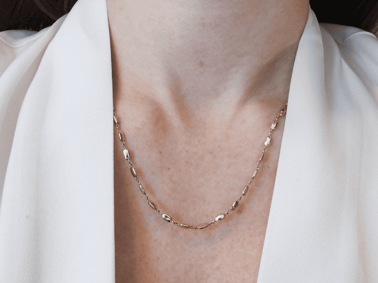 14K Smooth Gold Nugget Chain - Necklace - Maura Green – Susan Saffron ...